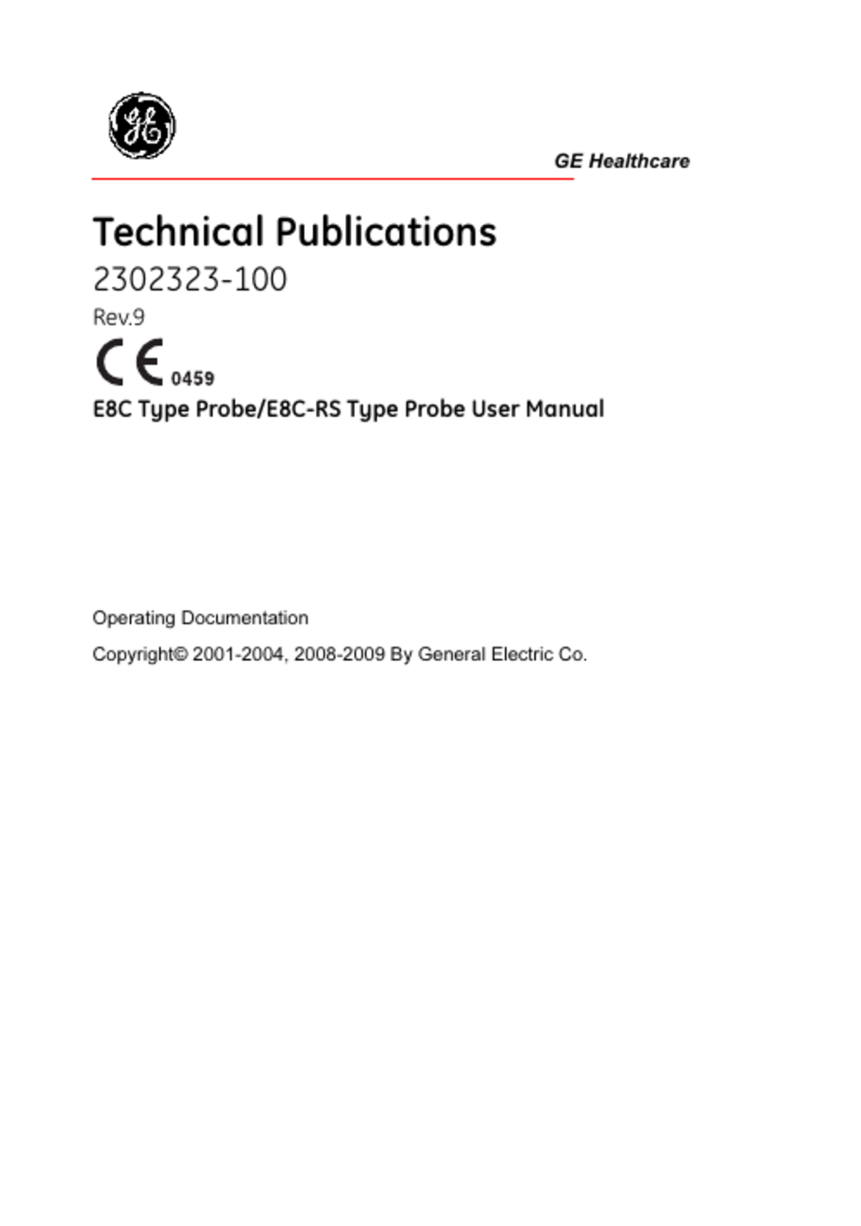 E8C Type Probe/E8C-RS Type Probe User Manual PDF download