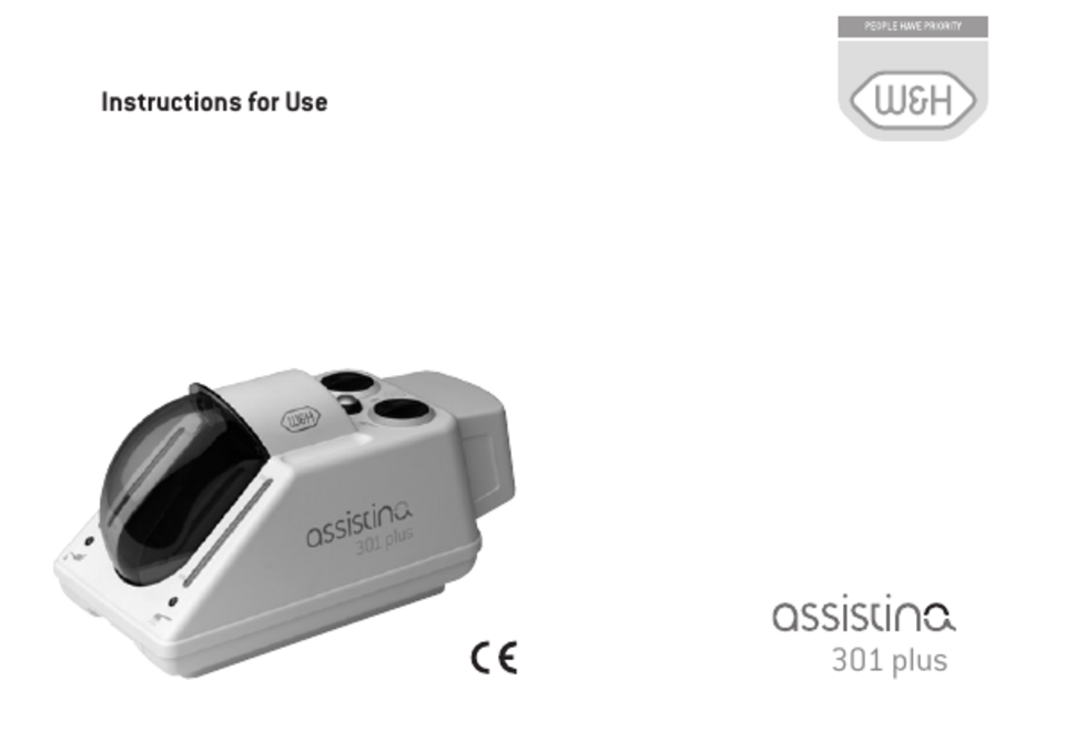 Assistina 301 plus Instructions for Use Rev 019 PDF download
