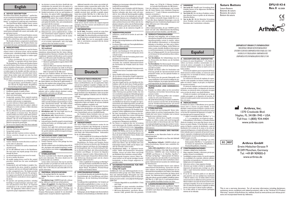 Suture Buttons Directions for Use PDF download