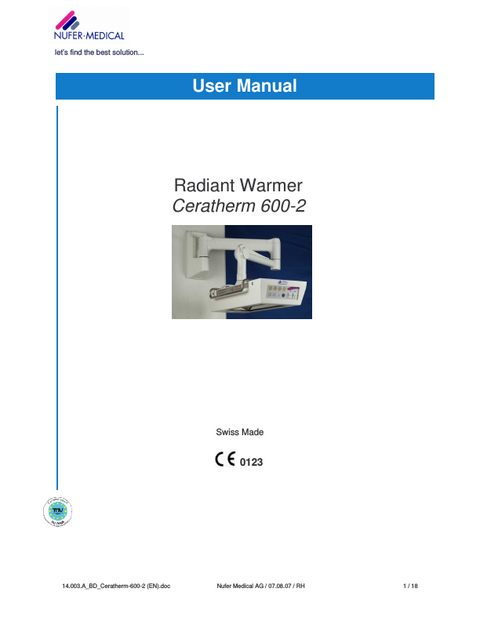 Ceratherm-600-2 User Manual Aug 2007 PDF download