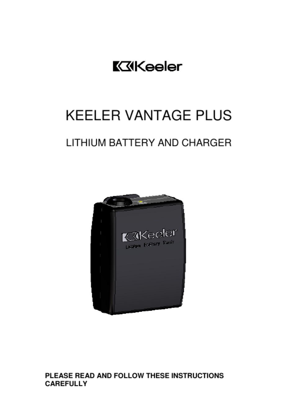 LITHIUM BATTERY and CHARGER Instructions Rev A PDF download