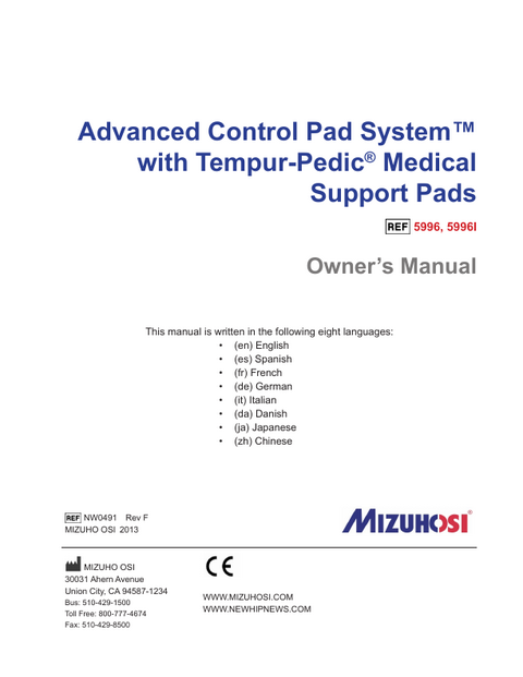 Advanced Control Pad System with Tempur - Pedeic Medical Support Pads ...