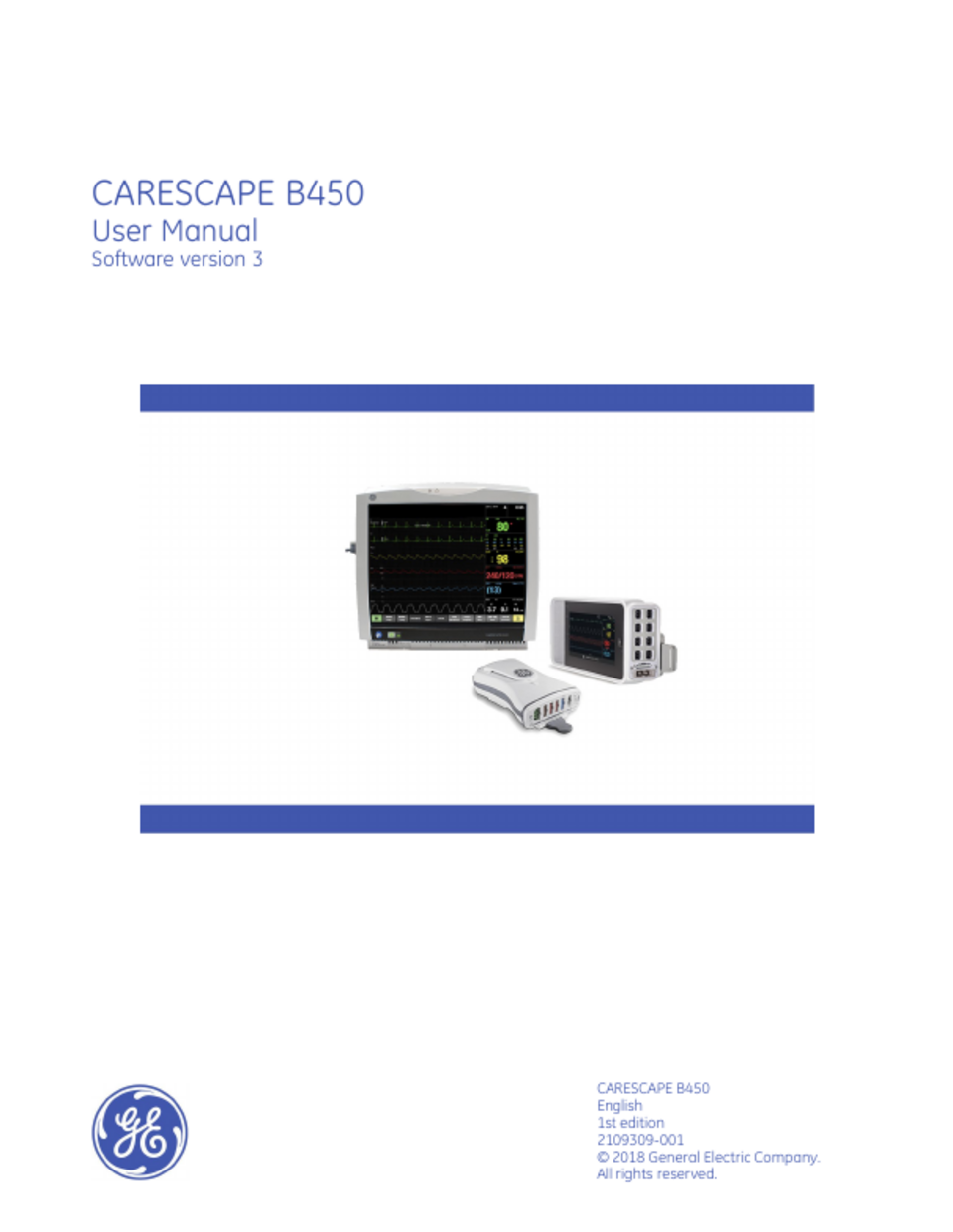 GE Healthcare CARESCAPE Monitors - 62 related documents available