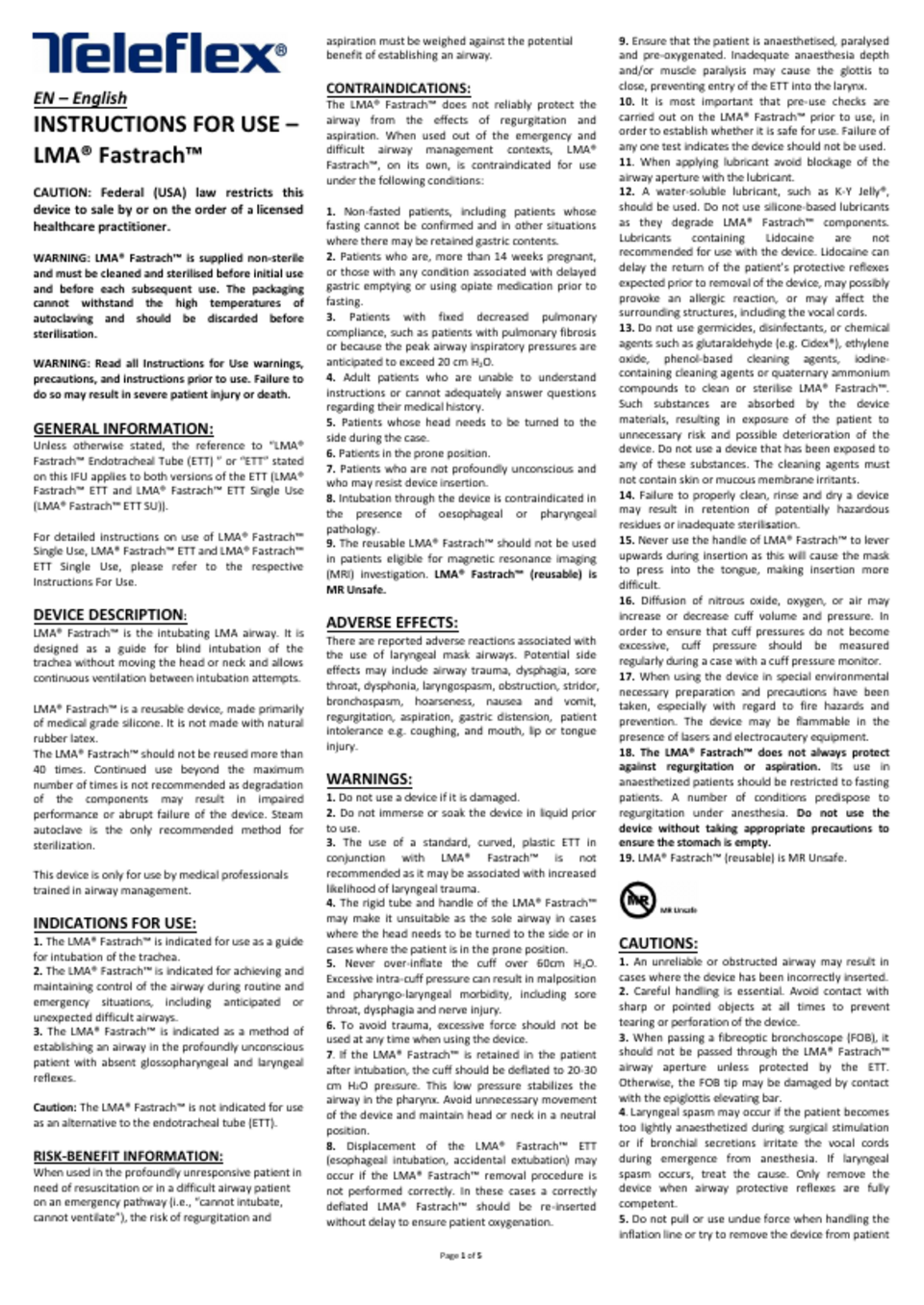 LMA Fastrach PDF download
