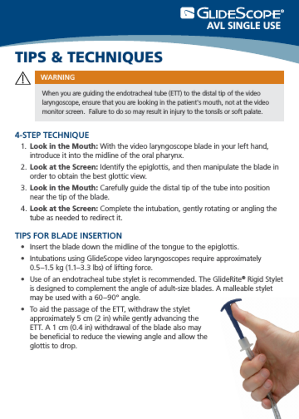 GlideScope AVL Single Use Tips & Techniques 2016 PDF download