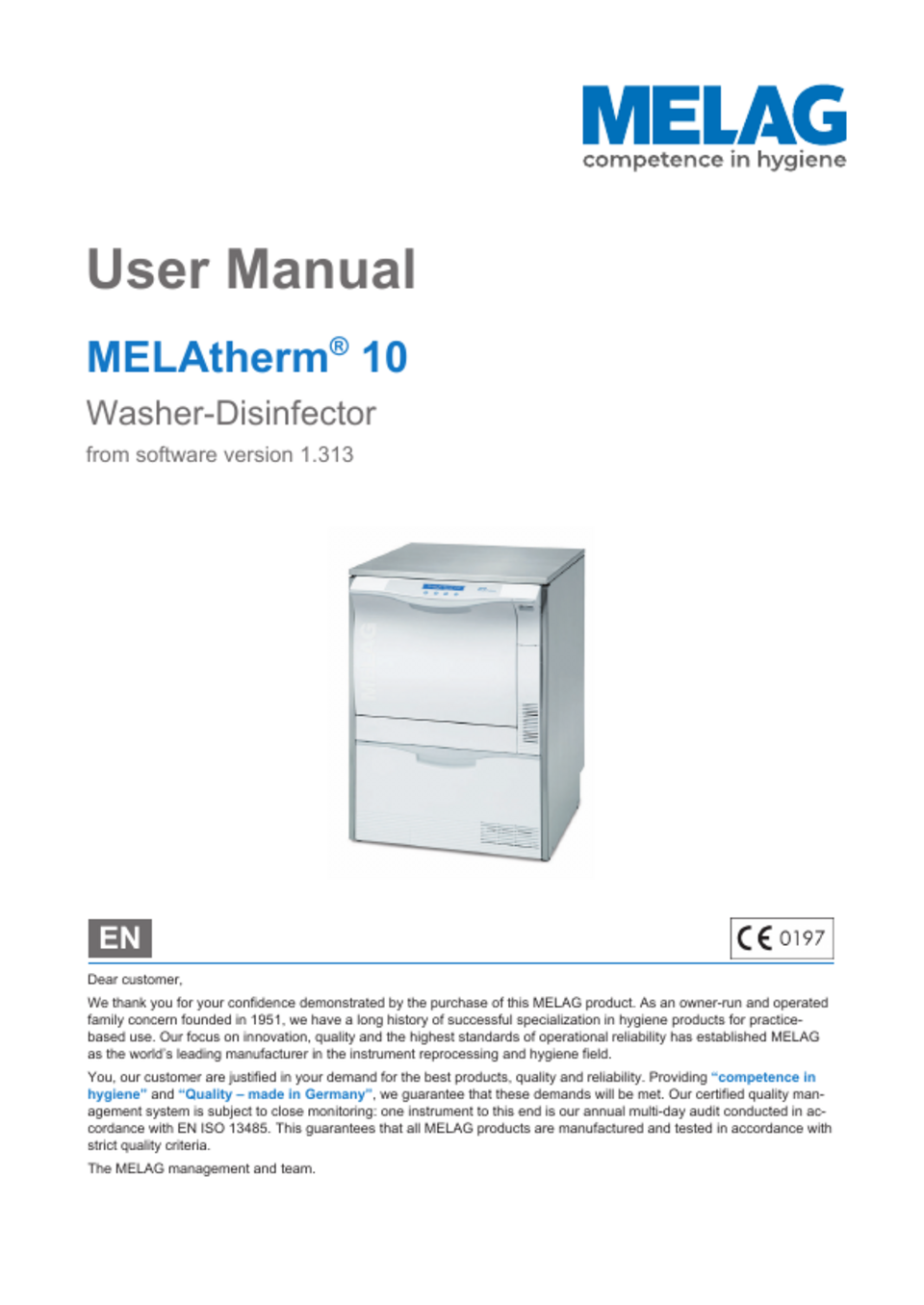 MELAtherm 10 sw ver 1.313 Rev 21 User Manual PDF download