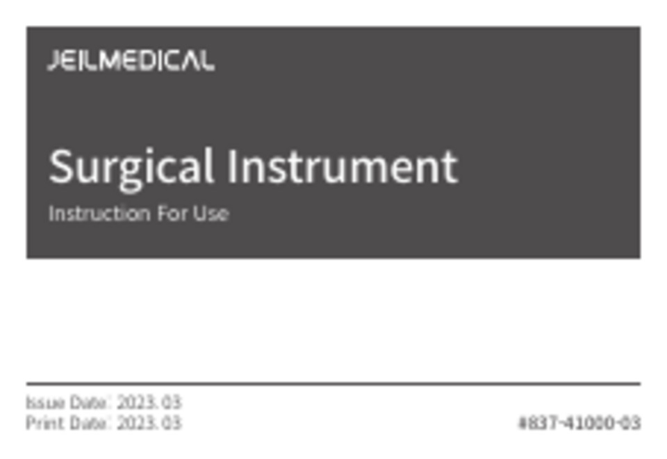 Surgical Instrument Instructions for Use PDF download