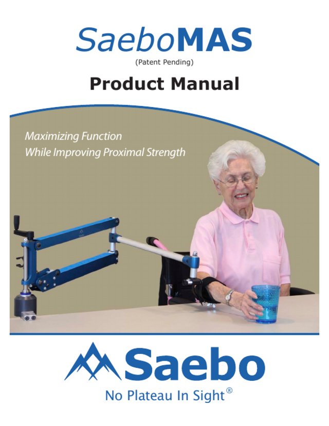 SaeboMAS Product Manual Rev 1 2014 PDF download