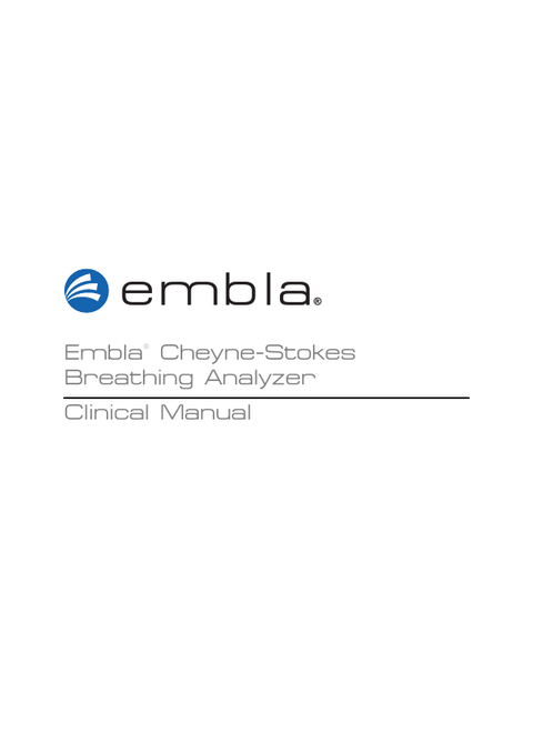 Embla Cheyne-Stokes Breathing Analyzer Clinical Manual Rev 1.0 July ...