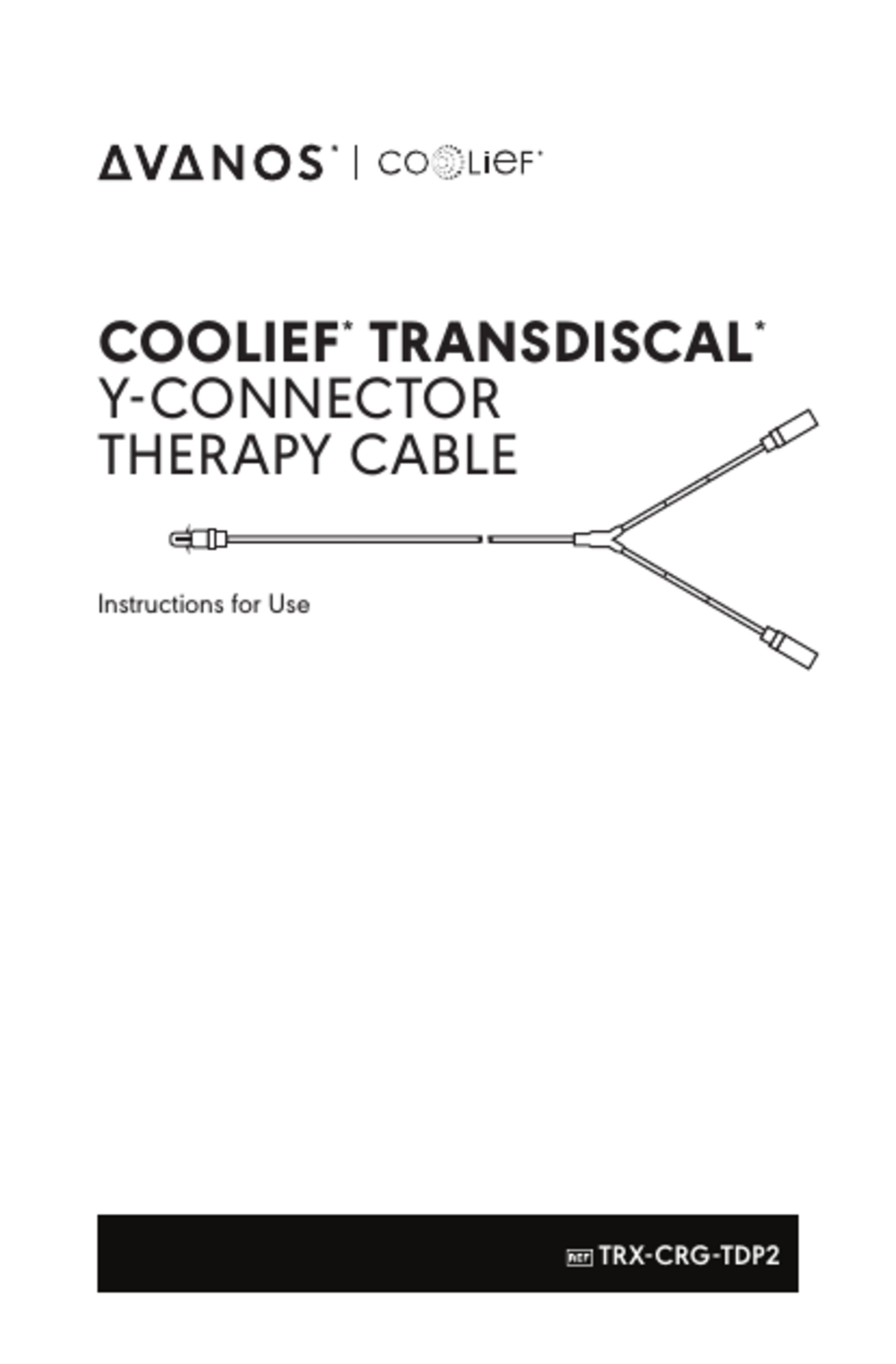 TRANSDISCAL Y-Connector Therapy Cable Instructions for Use PDF download