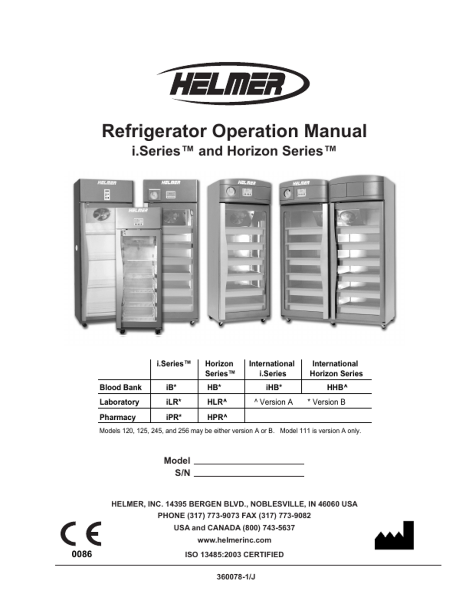 i.Series and Horizon Series Operation Manual ver A and B PDF download
