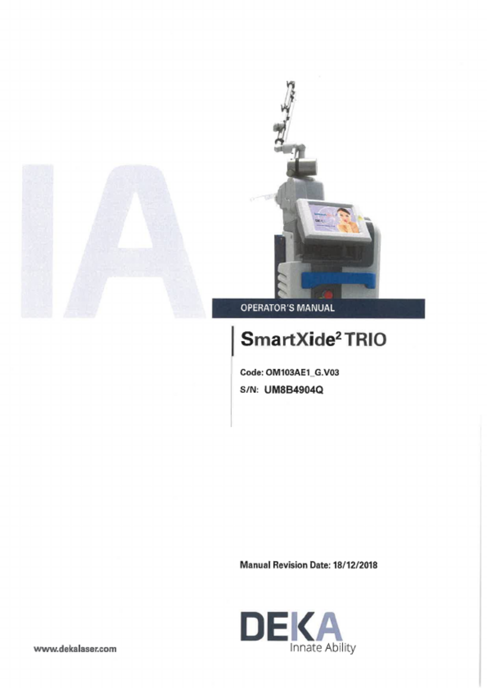 SmartXide2 TRIO Operators Manual Dec 2018 PDF download