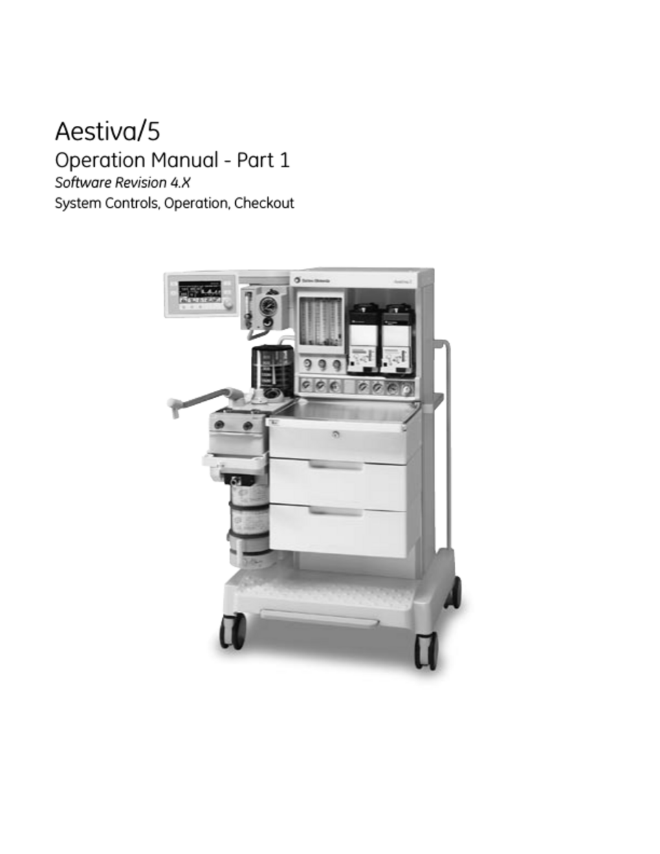 Aestiva 5 Operation Manual Part 1 sw rev 4.X Oct 2003 PDF download