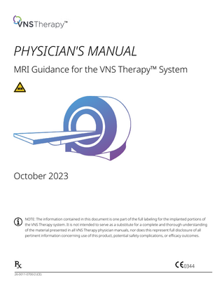 MRI Guidance for the VNS Therapy System Physicians Manual PDF download