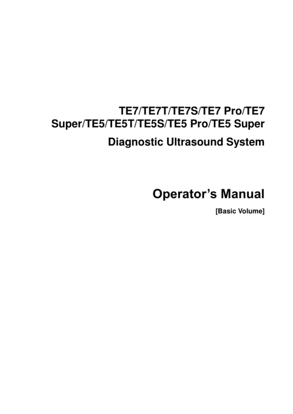 TE7 Series Operator Manual Basic Volume V1.0 July 2018 PDF download