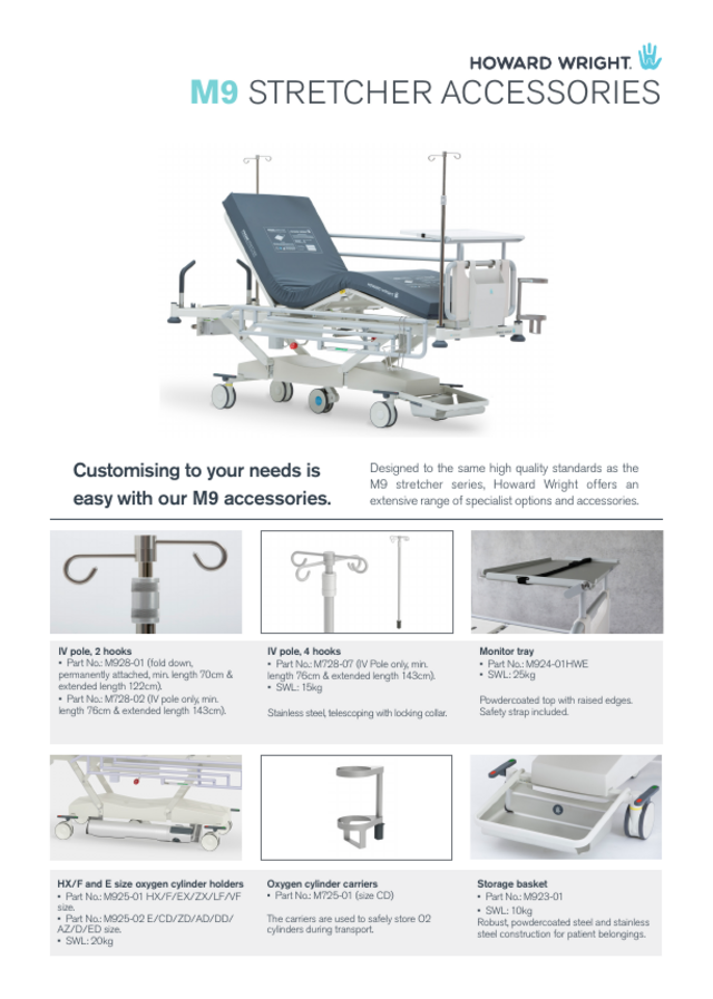 M9 Stretcher Accessories Guide PDF download