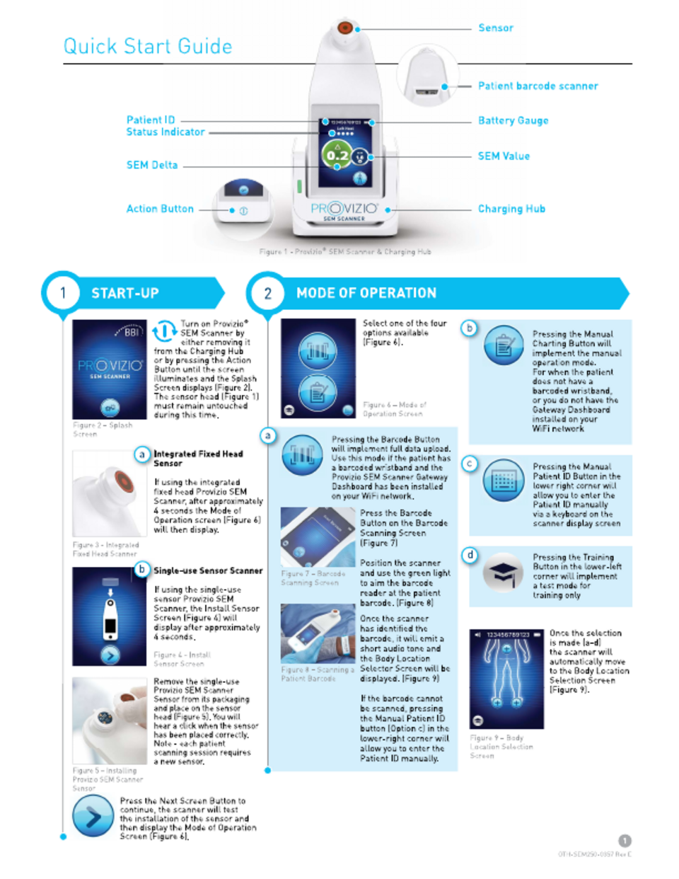Provizio SEM Scanner and Charging Hub Quick Start Guide Rev E PDF download