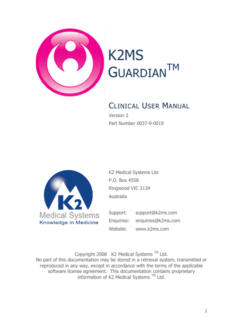 K2MS Guardian Clinical User Manual Ver 2 2015 PDF download