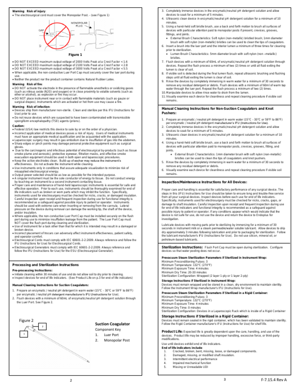 Coagulator Knot Pusher Probe Instructions for Use PDF download