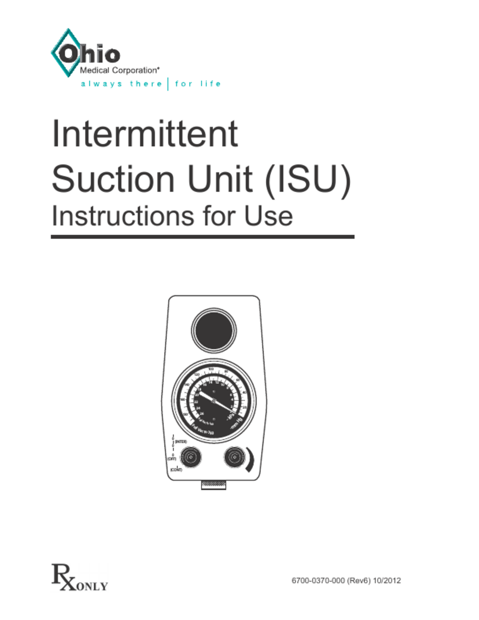 Intermittent Suction Unit Instructions for Use Rev 6 Oct 2012 PDF download