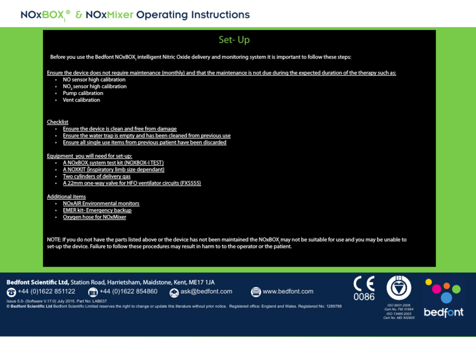NOxBOXi and NOxMixer Operating Instructions Issue 5.0 July 2015 PDF ...