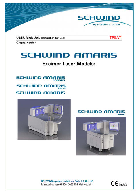 AMARIS 1050RS, 750S and 500E User Manual sw 5. 0 Ver 5 March 2014 PDF ...