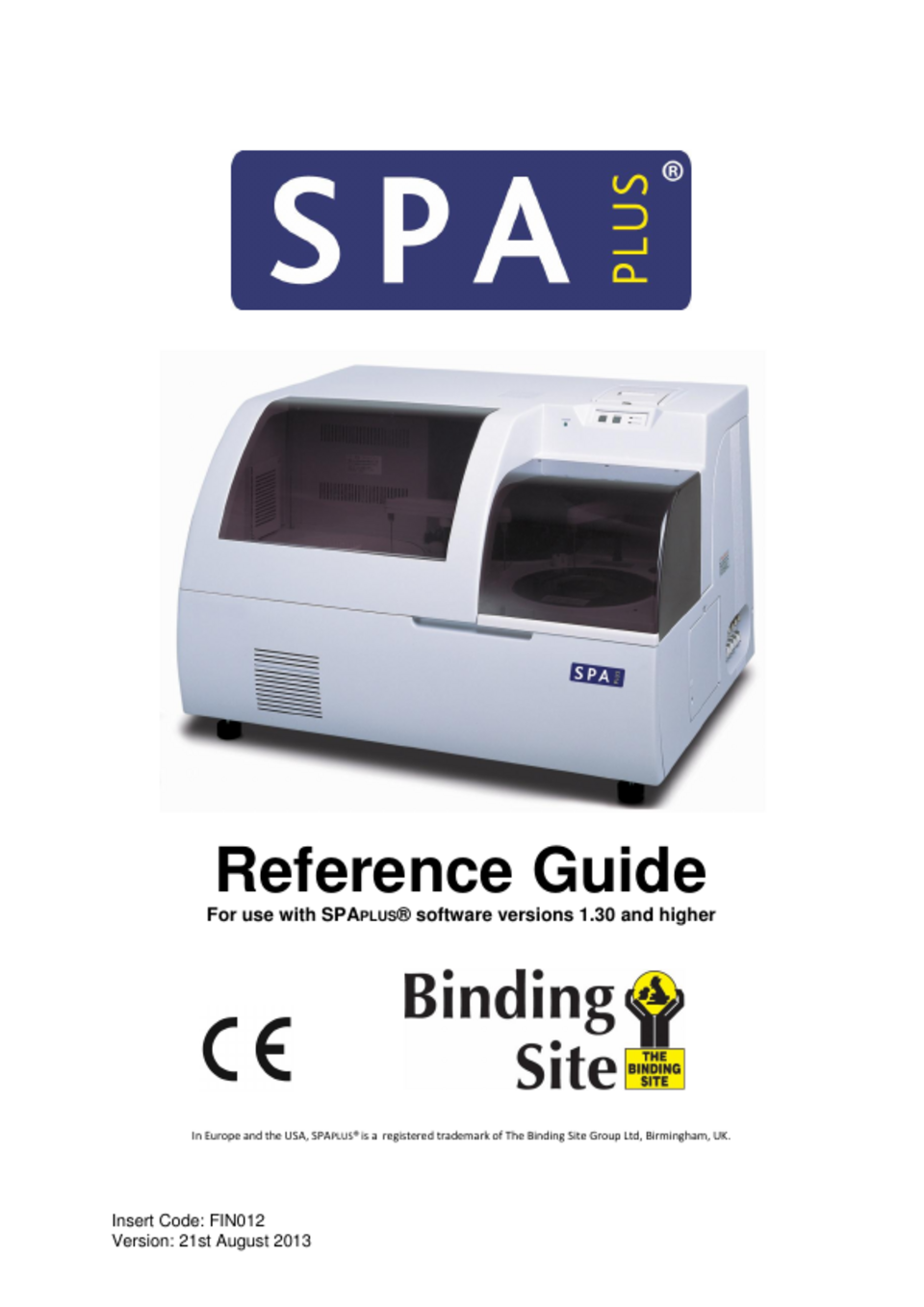 SPA PLUS Reference Guide Ver Aug 2013 PDF download