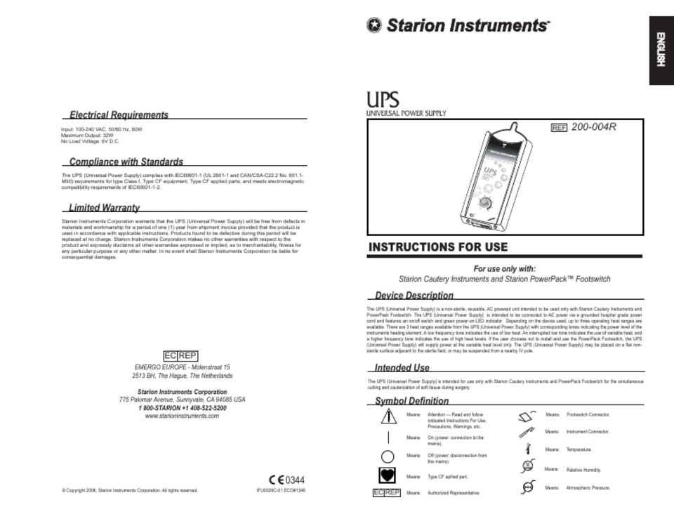 200-004R Instructions for Use PDF download