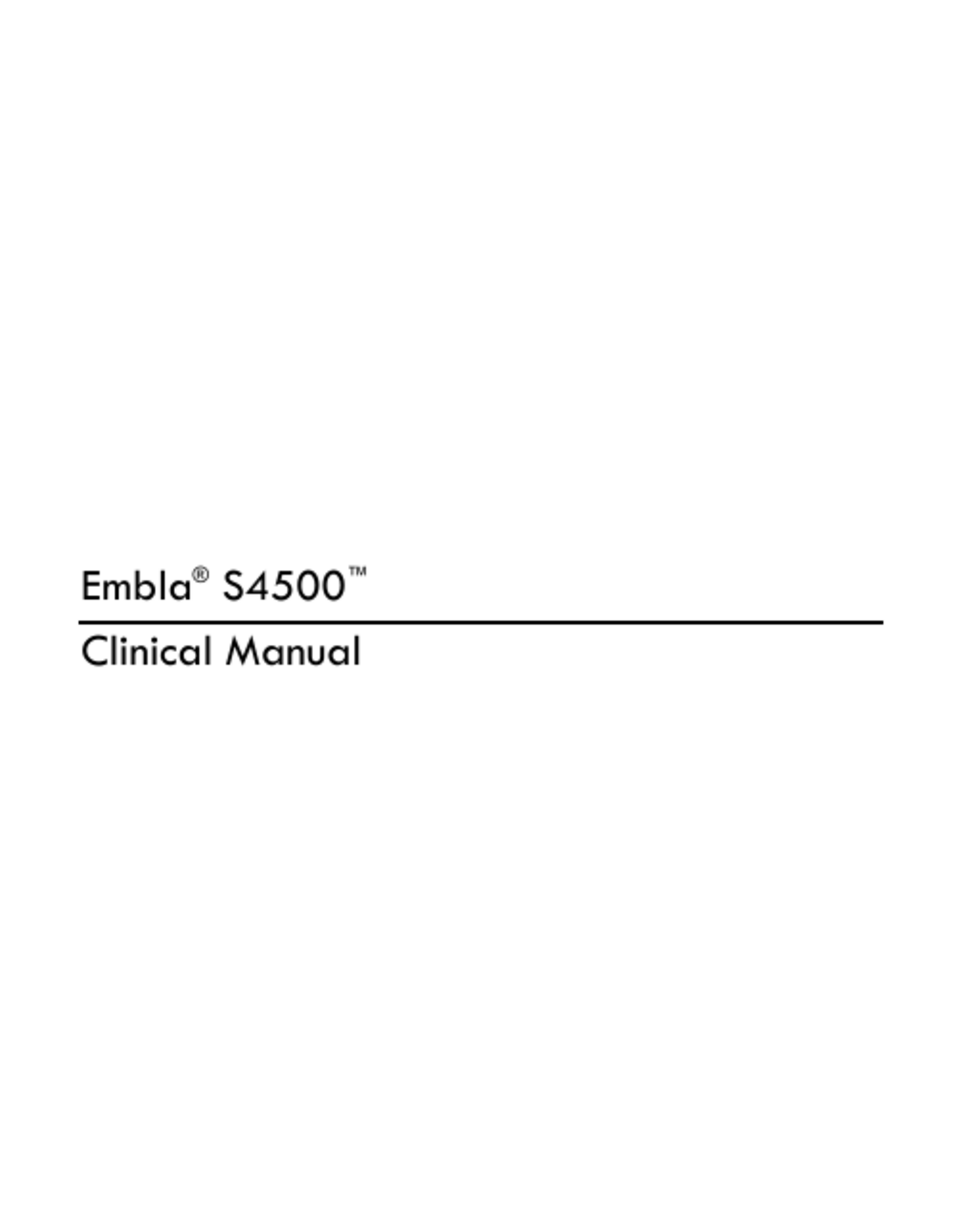 Embla S4500 Clinical Manual Rev 2.0 Nov 2010 PDF download