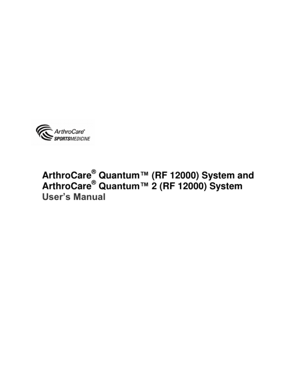 Quantum and Quantum 2 System (RF12000) Users Manual Rev G Aug 2010 PDF ...