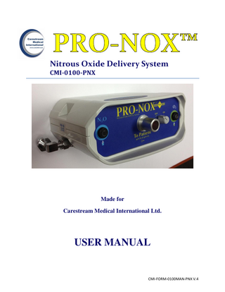 PRO-NOX User Manual V.4 PDF download