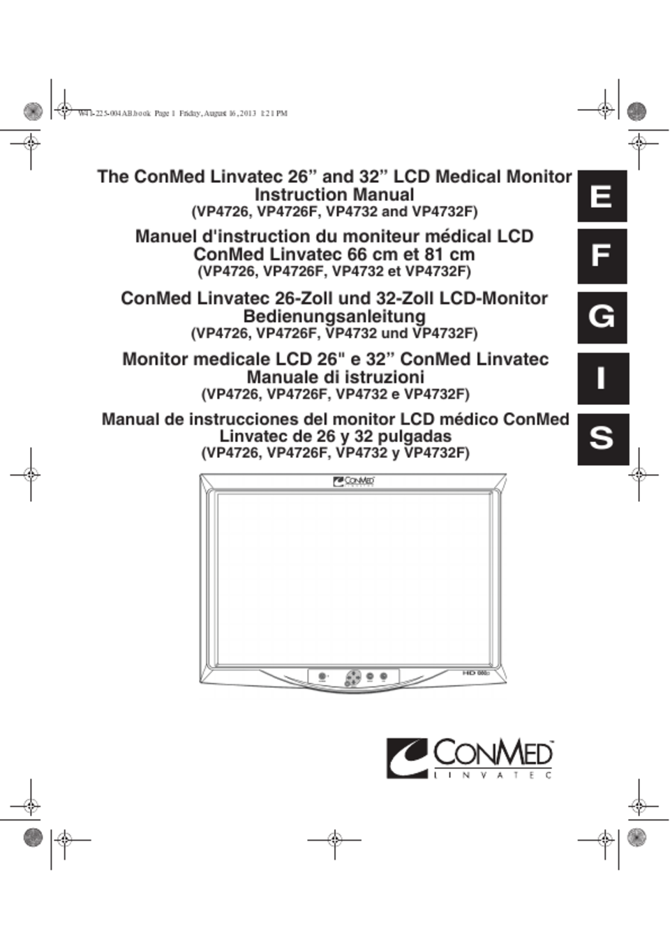 26” and 32” series LCD Monitor Instruction Manual Rev AB Aug 2013 PDF ...
