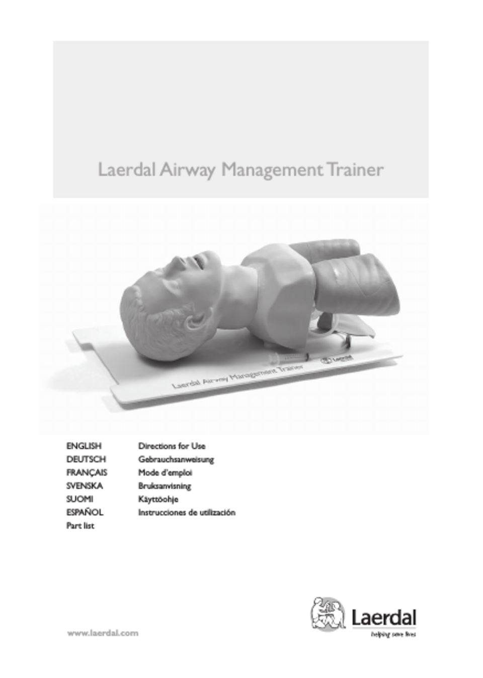 Airway Management Trainer Directions for Use Rev C PDF download