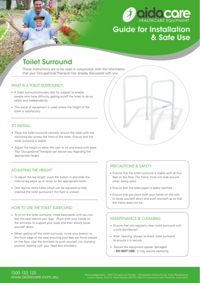 Toilet Surround Guide for Installation and Safe Use PDF download