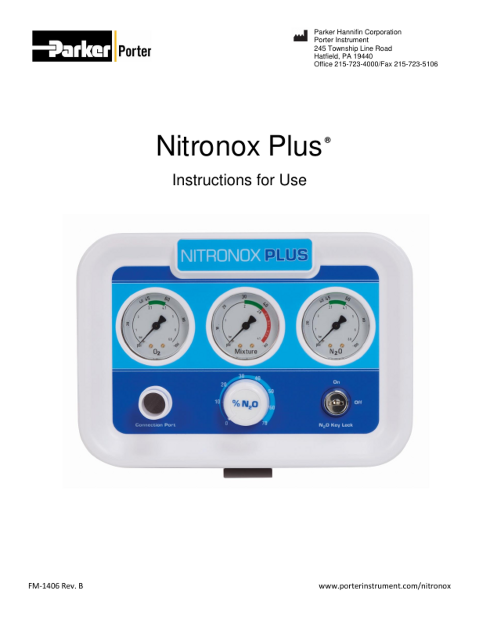 Nitronox Plus Instructions for Use Rev B PDF download