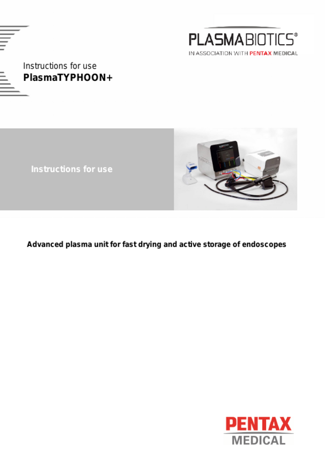 PlasmaTYPHOON+ Instructions for Use PDF download