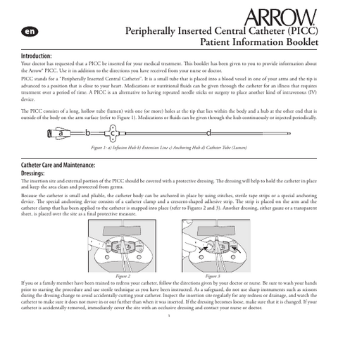 Peripherally Inserted Central Catheter (PICC) Patient Information ...
