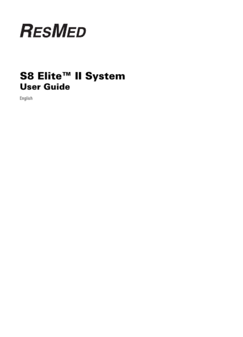 S8 Elite II System User Guide 2007 PDF download