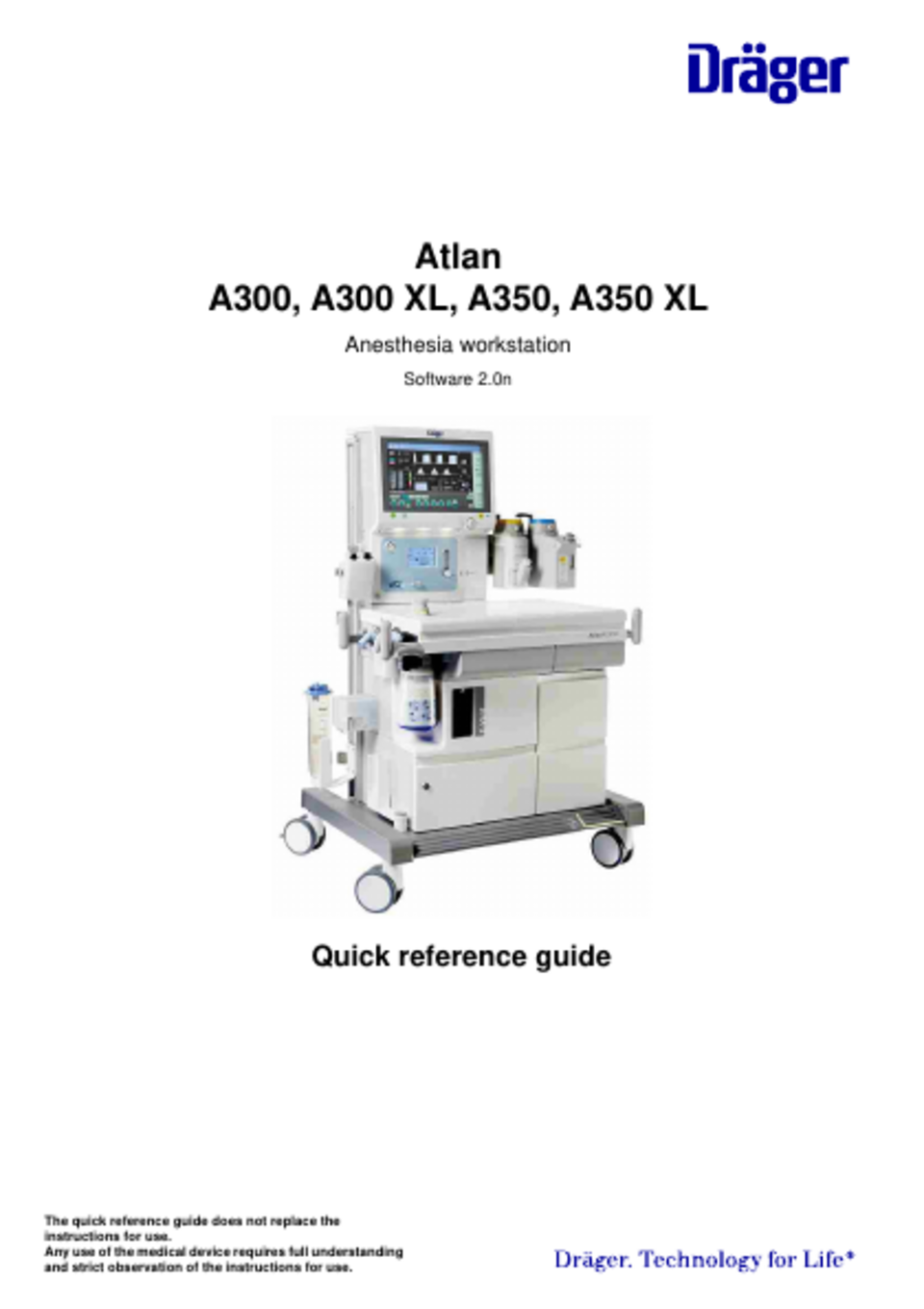 Atlan A300 series Quick Reference Guide Edition 1 PDF download