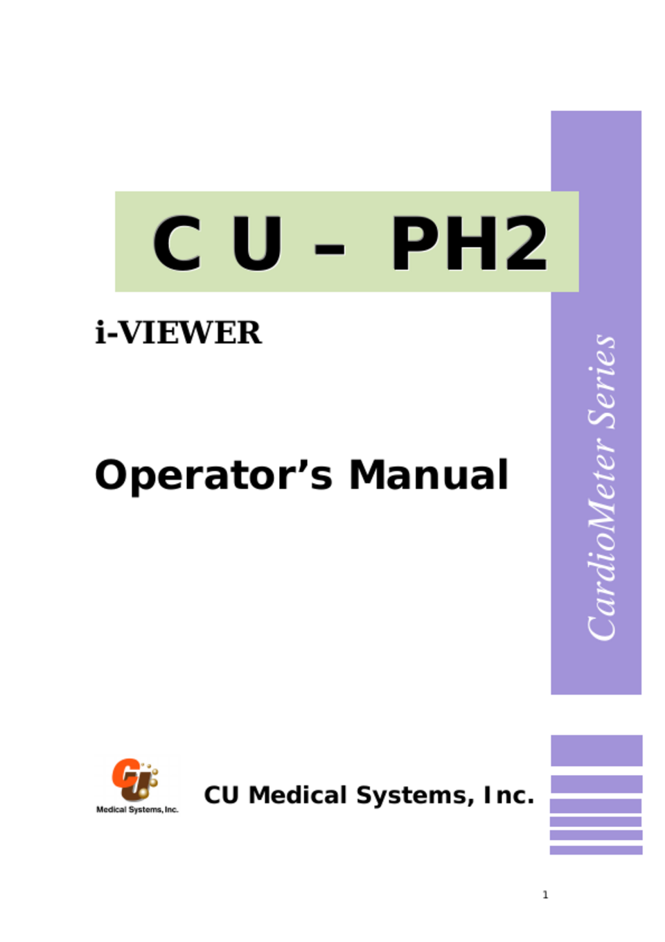 CU-PH2 Operators Manual Ver 1.00 PDF download