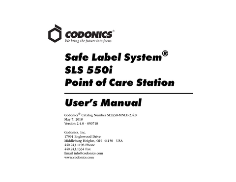 SLS 500i Users Manual ver 2.4.0 May 2018 PDF download