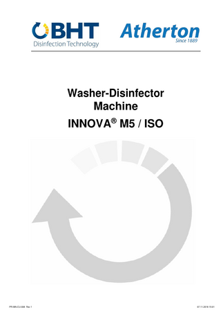 INNOVA M5 / ISO Washer-Disinfector Machine PDF download