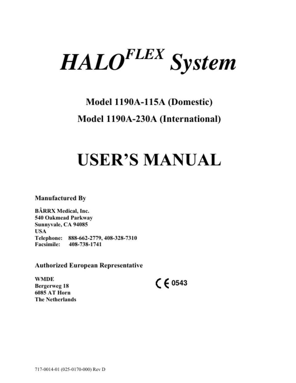 HALO Flex Users Manual Rev D PDF download