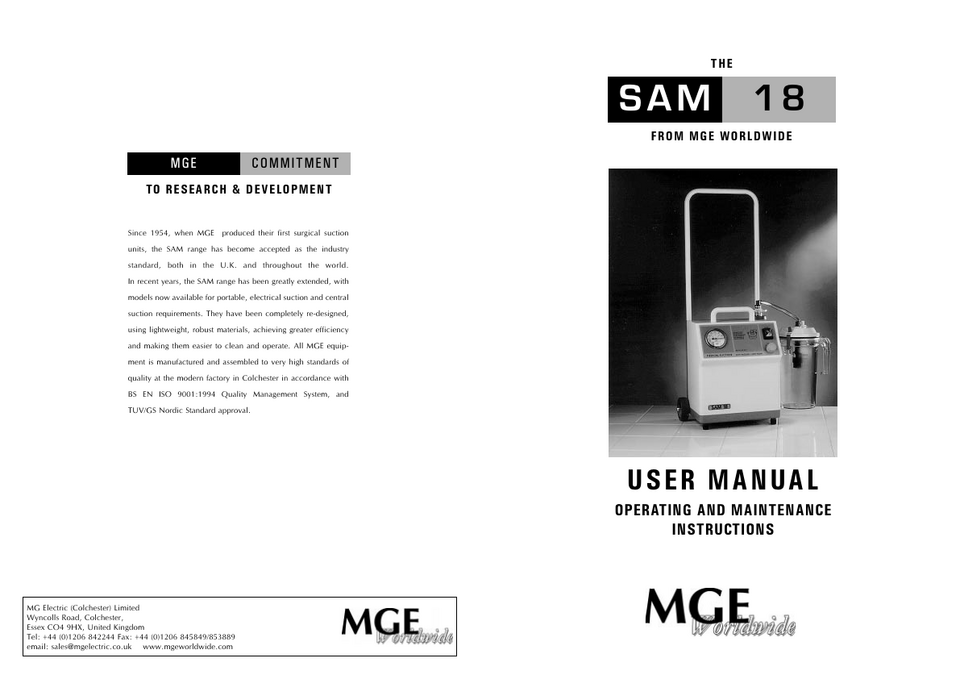 SAM 18 Operating and Maintenance Manual Issue 13 Feb 2004 PDF download