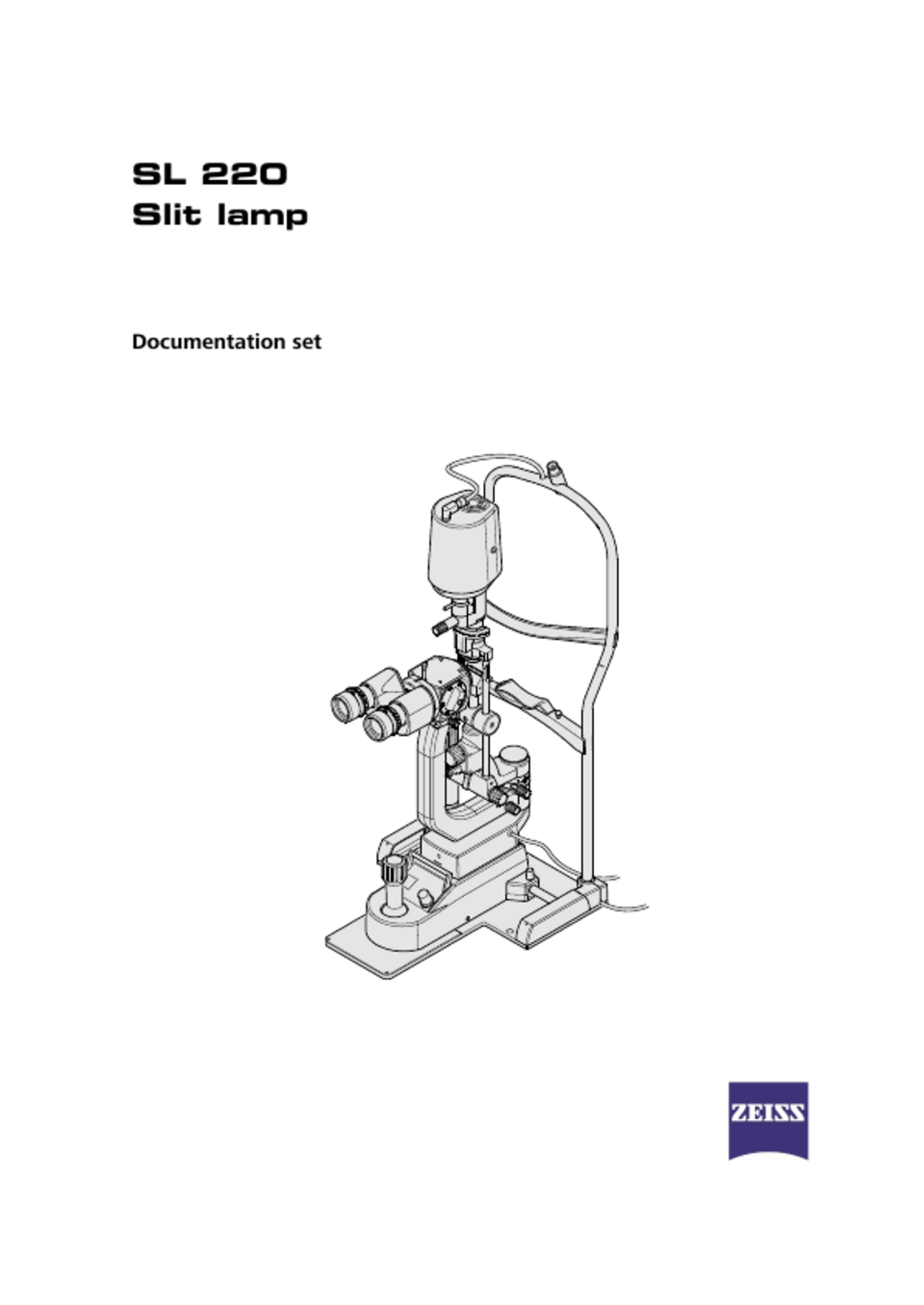 SL 220 Slit Lamp User Manual PDF download