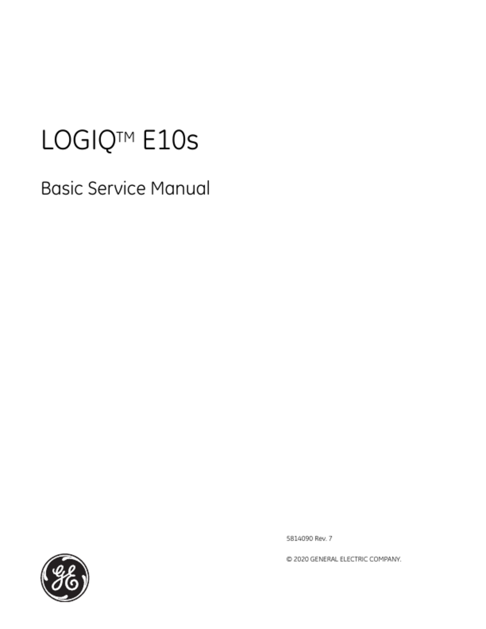 LOGIQ E10s Basic Service Manual Rev 7 April 2022 PDF download