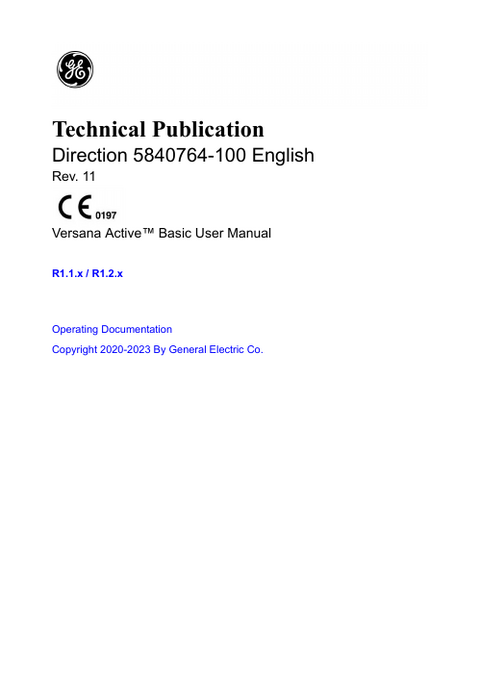 Versana Active Basic User Manual Rev 11 PDF download