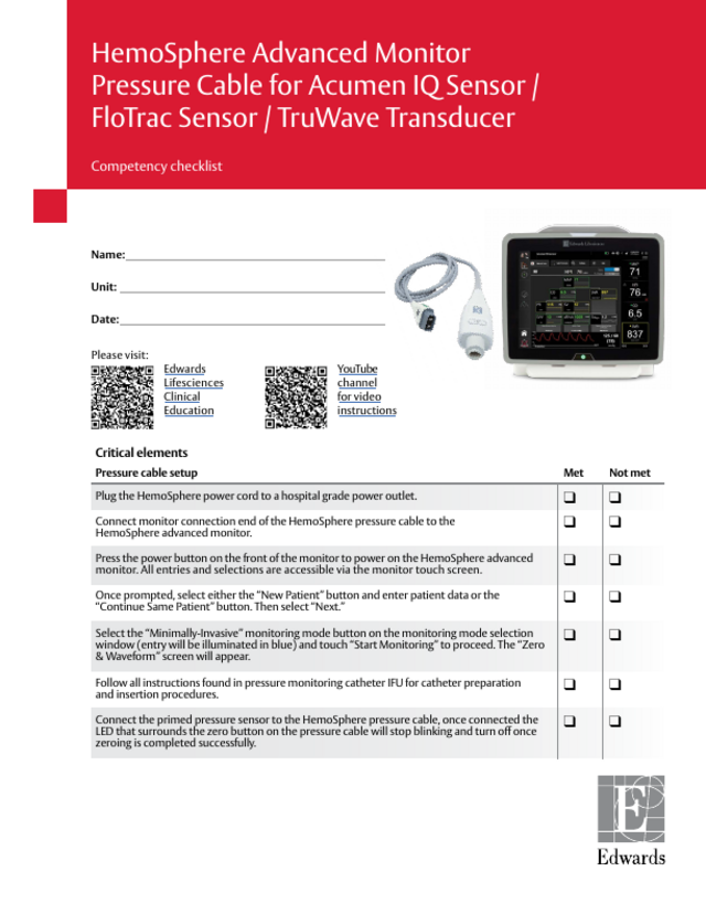 Edwards Lifesciences HemoSphere System - 19 related documents available