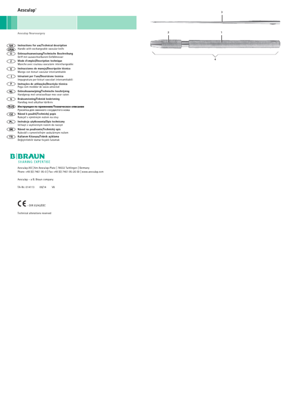 Handle with exchangeable vascular knife PDF download