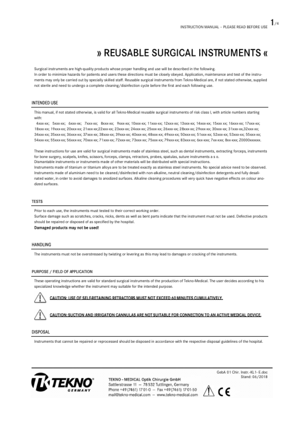 Reusable Surgical Instruments PDF download